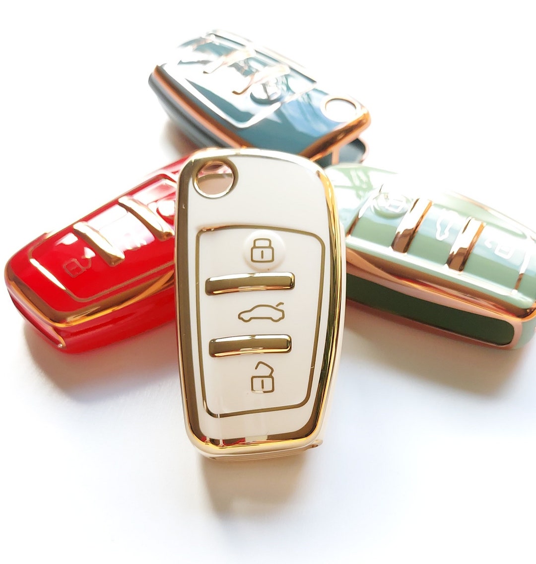 For AUDI Key Cover A1 A3 S3 A4 S4 A5 S5 A6 S6 TT Q5 Q7 R8 Case Remote ...