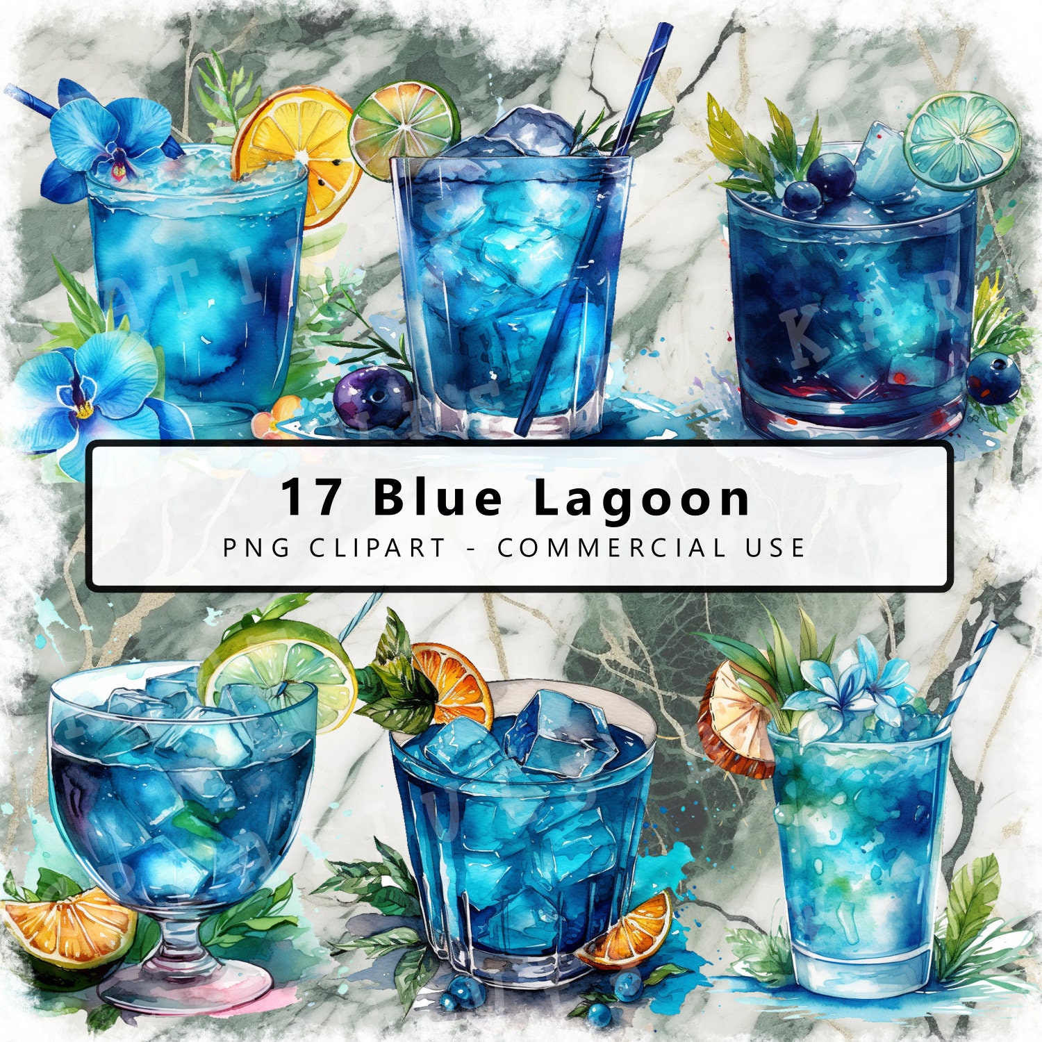 Blue Lagoon Cocktail Png