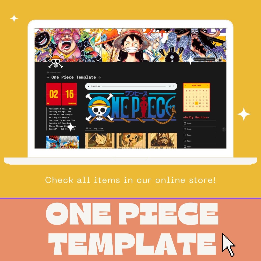 Anime Notion Template - Etsy