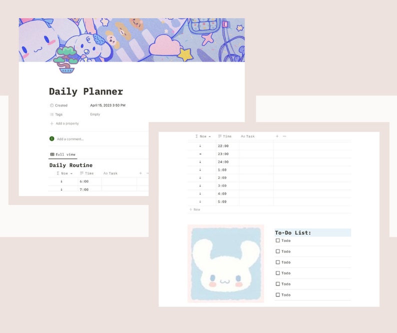 Kawaii Life Notion Template - Etsy