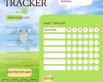 Activity Planner, Downloadable Frog Planner, Instant Download, Daily ...