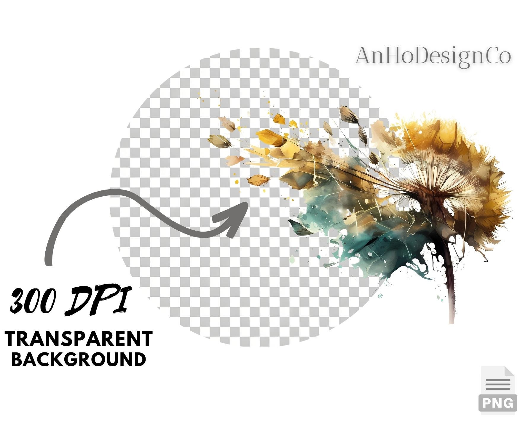 12 Watercolor Dandelion Clipart Bundle Floral Spring - Etsy