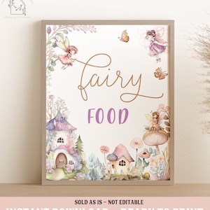Fairy Food Sign Decor Magical Fairy Garden Fairy Birthday Party ...