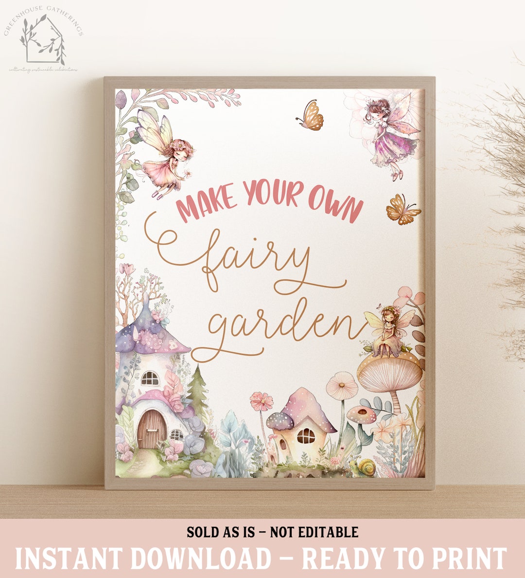 Make Your Own Fairy Garden Sign Decor Magical Fairy Garden Fairy ...