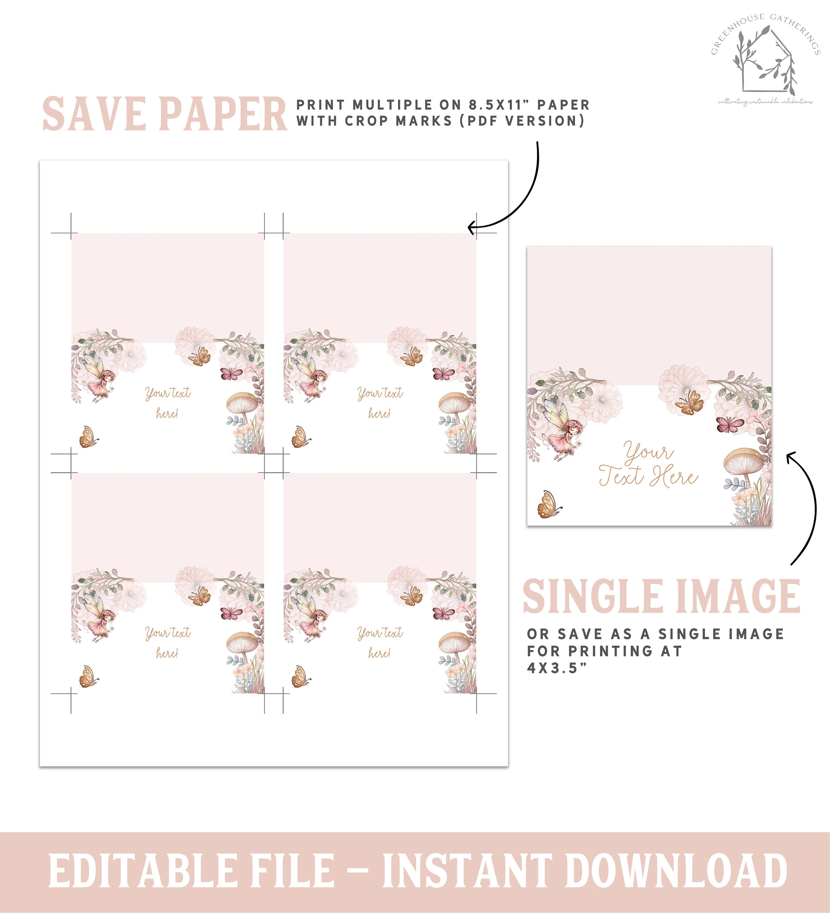 Editable Fairy Food Tent Cards Folded Food Labels Enchanted Magical ...