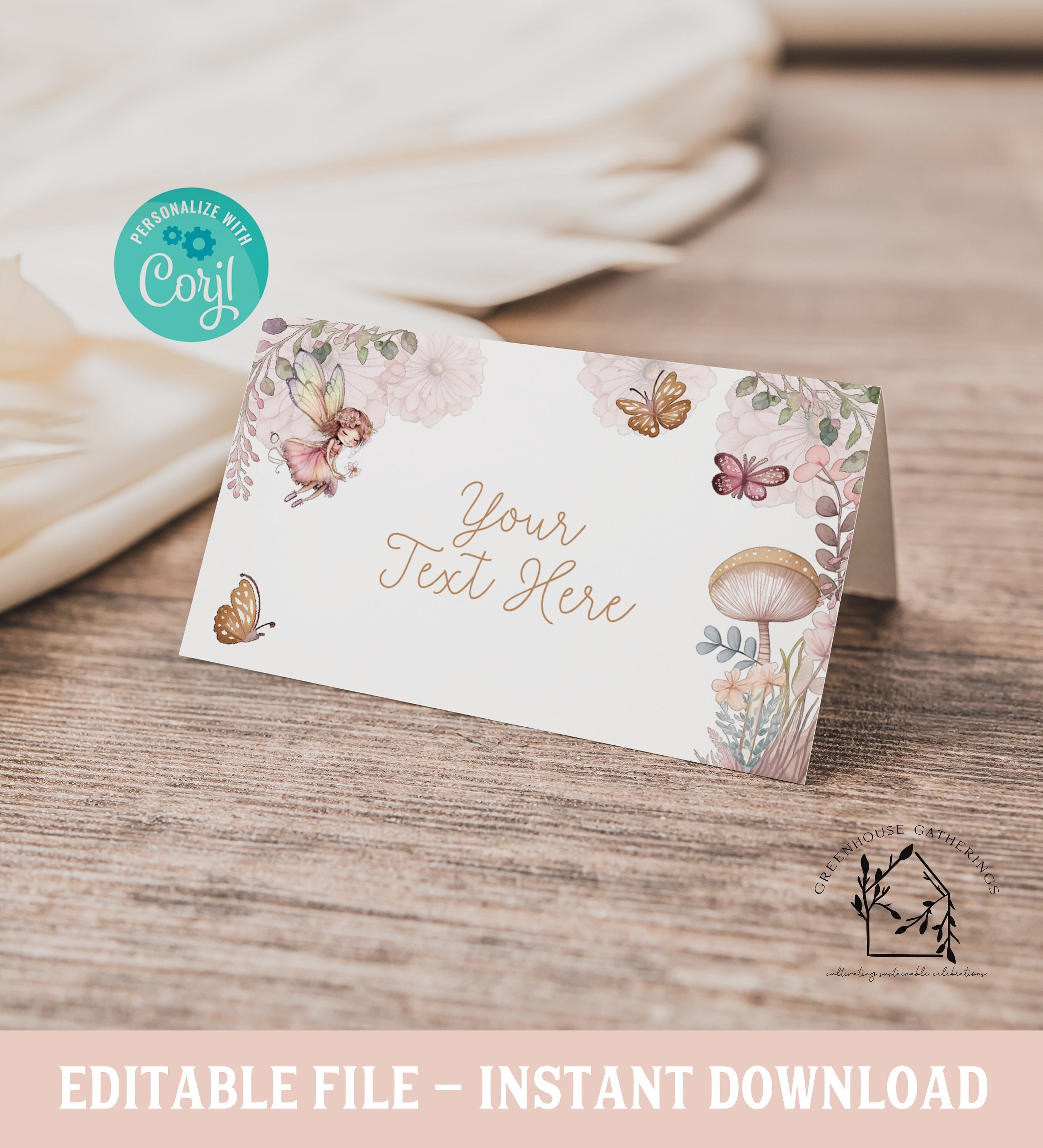 Editable Fairy Food Tent Cards Folded Food Labels Enchanted Magical ...