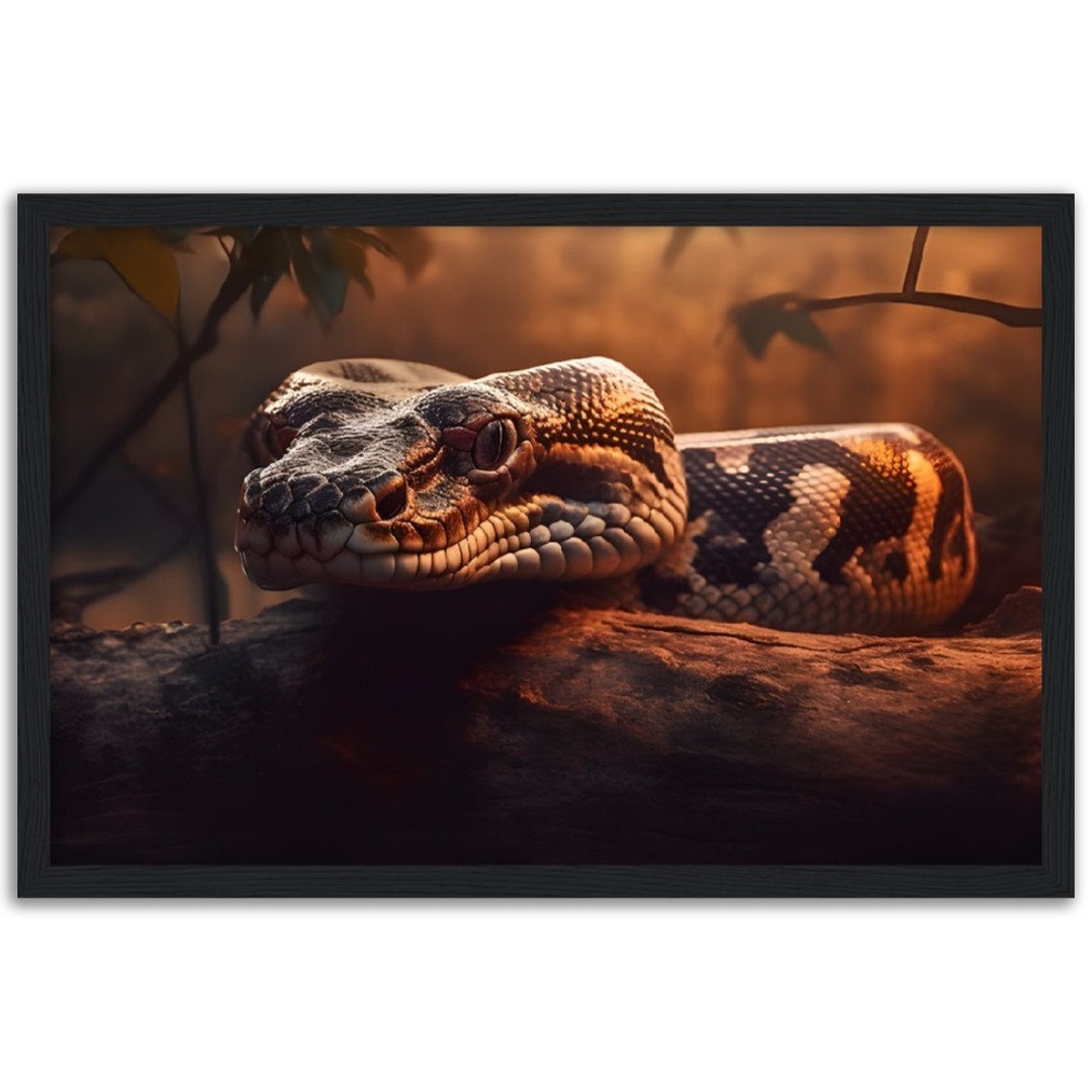 Boa Constrictor, Premium Wooden Framed Paper, Hi-res AI Source ...