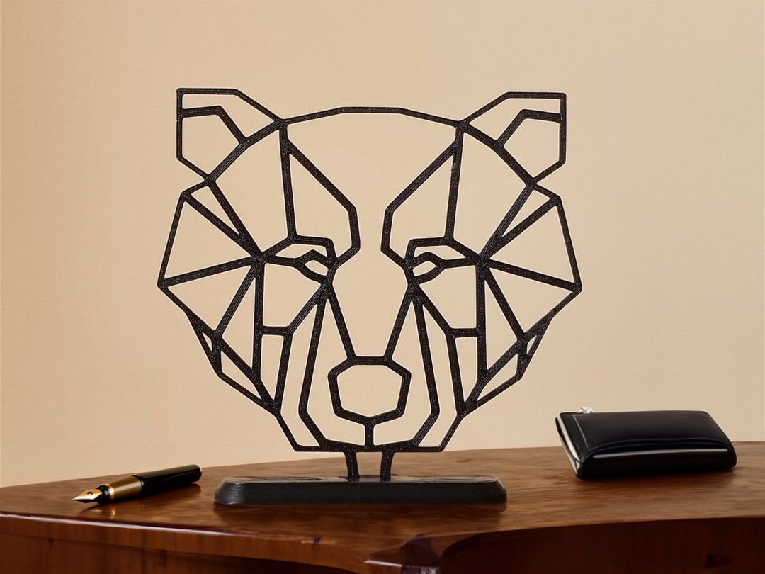 Stunning Geometric Polar Bear Line Art Sculpture - Choose From 3 Sizes ...