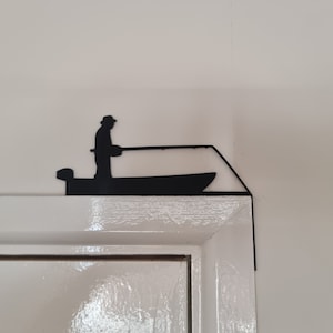 Fisherman Door Topper Decoration | Angler Decor / Wall Art | Lake Catch ...