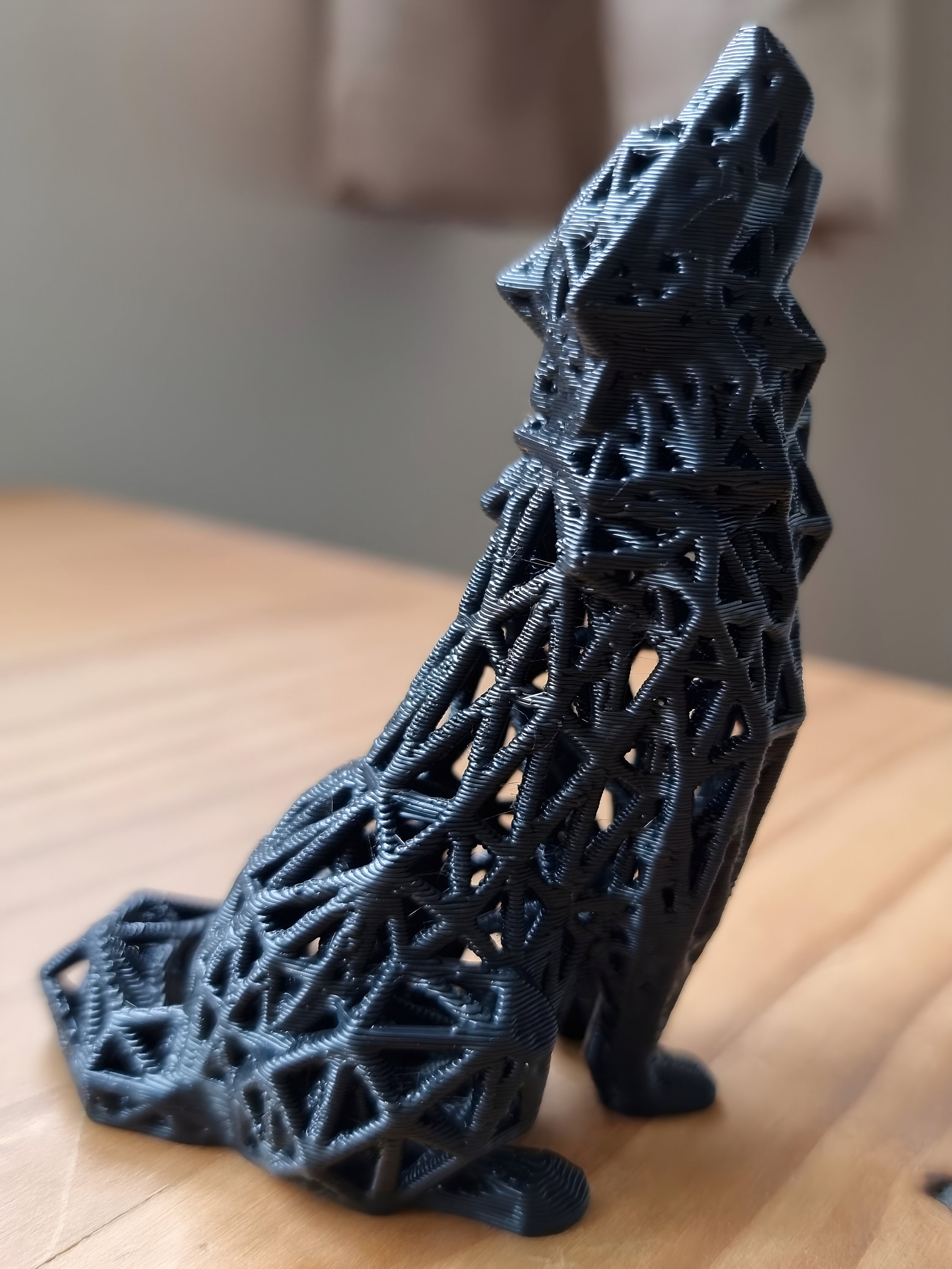 Voronoi Wolf Statue / Wild Animal Sculpture / Geometric Beast - Etsy