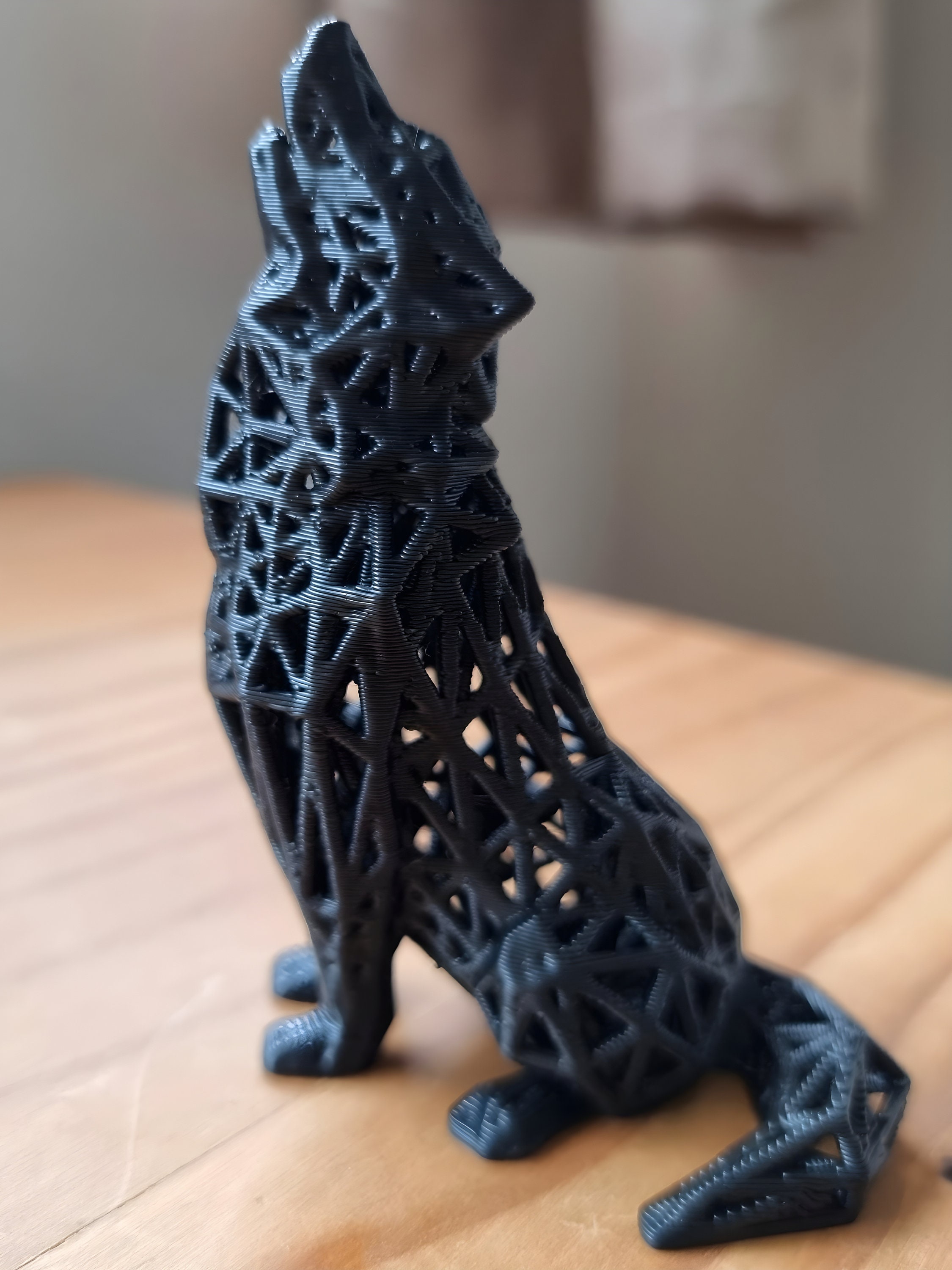Voronoi Wolf Statue / Wild Animal Sculpture / Geometric Beast - Etsy