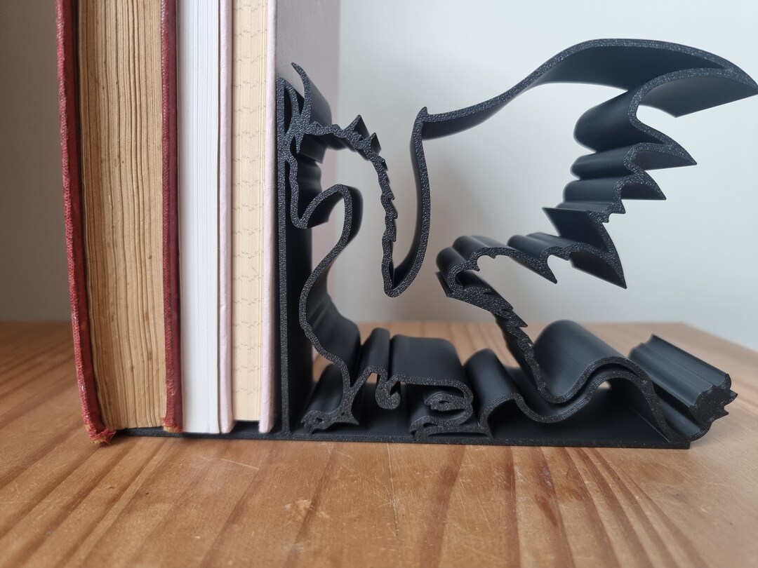 Dragon Book Ends - Sculpture Figures Dragon With Wings - Gift for a ...