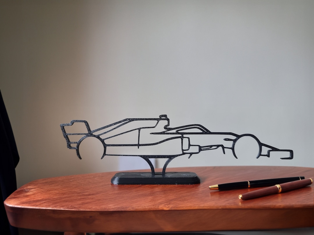 Gift for Formula 1 Fan Car Silhouette Desk Art, F1 Office Wall Art, Car ...