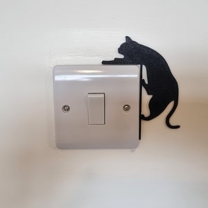 Cat Climbing Light Switch Decoration | Kitty Jumping Decor / Wall Art ...