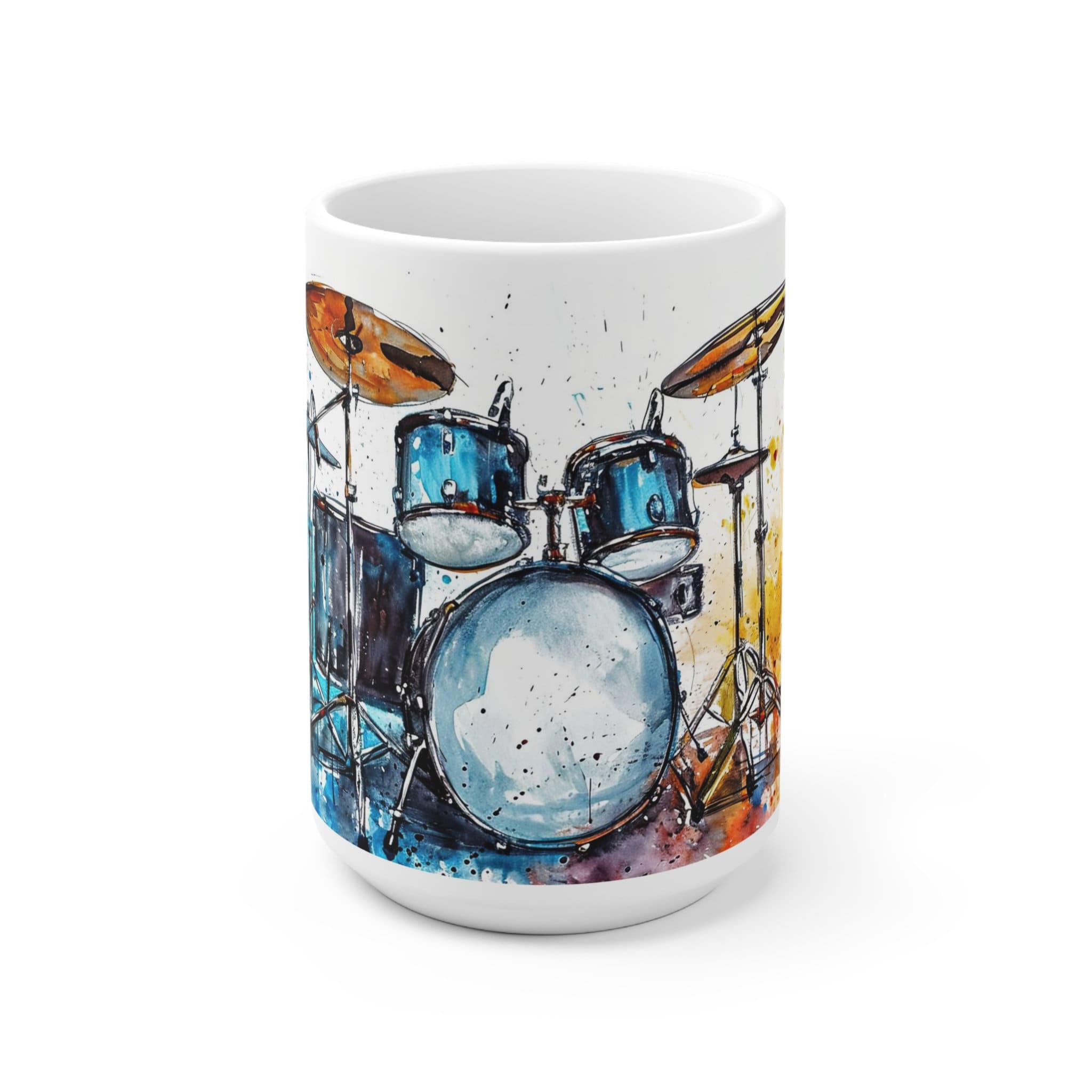Drum Watercolor Mug Dynamic Musical Instrument Design Mug 330ml/440ml ...