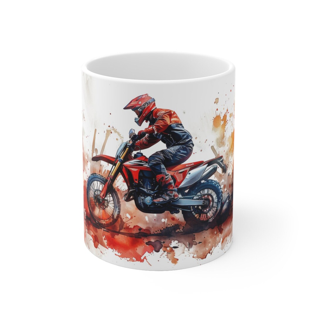 Ceramic Mug With Motocross Rider - Premium Quality, Vibrant Colors ...