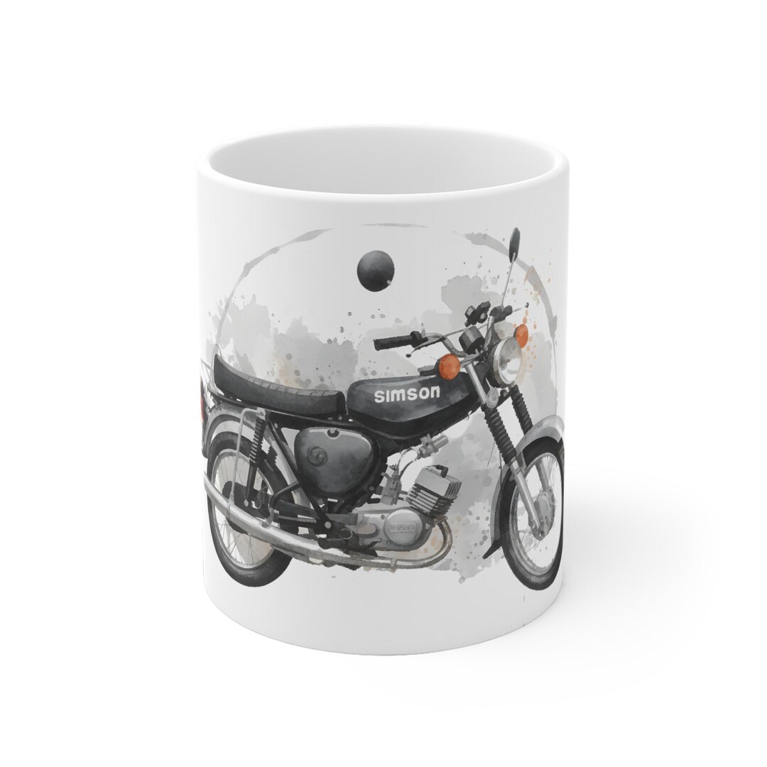 Intage East German Moped Mug Classic S50 S51 Style Motorcycle Art ...