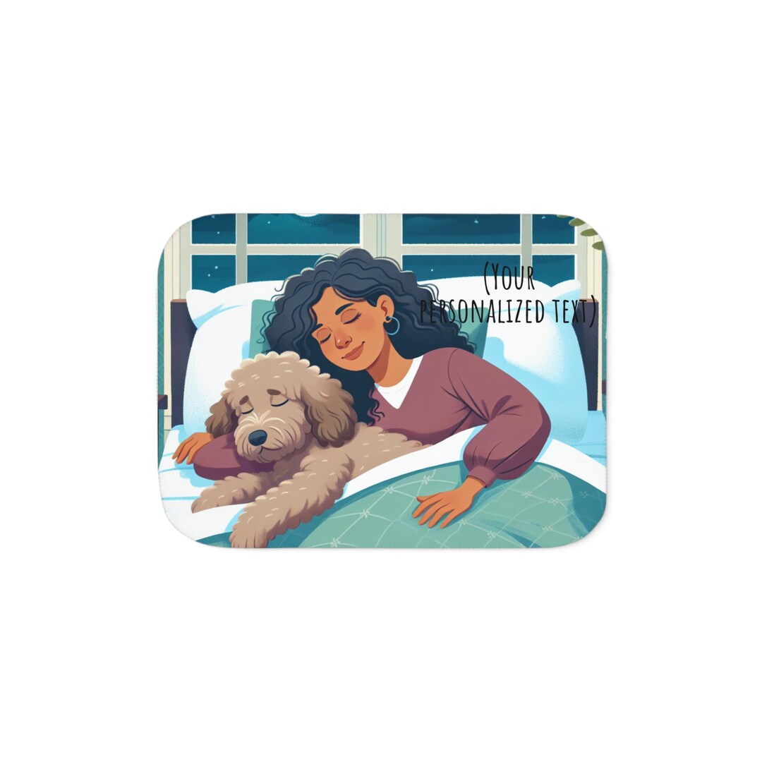 Sherpa Blanket, Labradoodle Mom Plush Throw, Cozy Dog Lover Gift, Pet ...