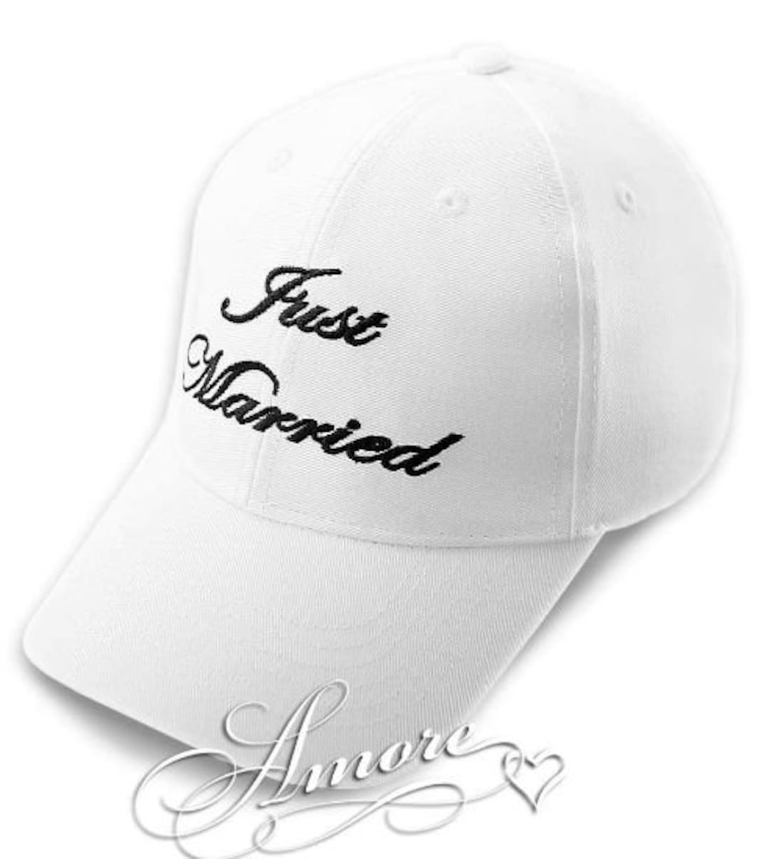 Just Married Wedding Baseball Cap for Bride and Groom Black or White - Etsy