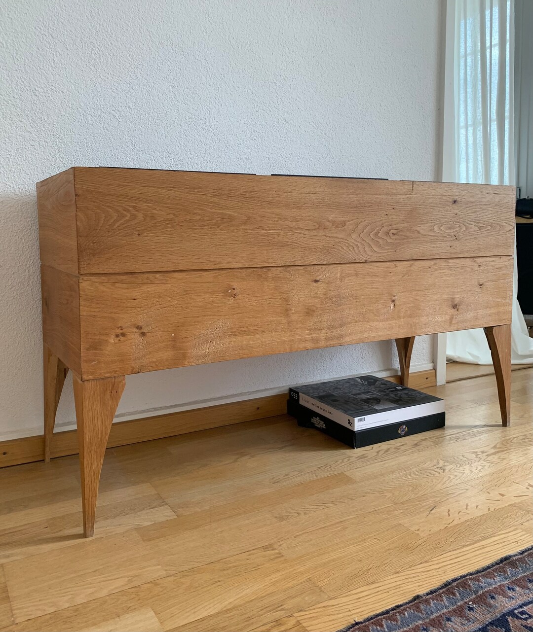 Solid Oak LP Storage Unit - Etsy