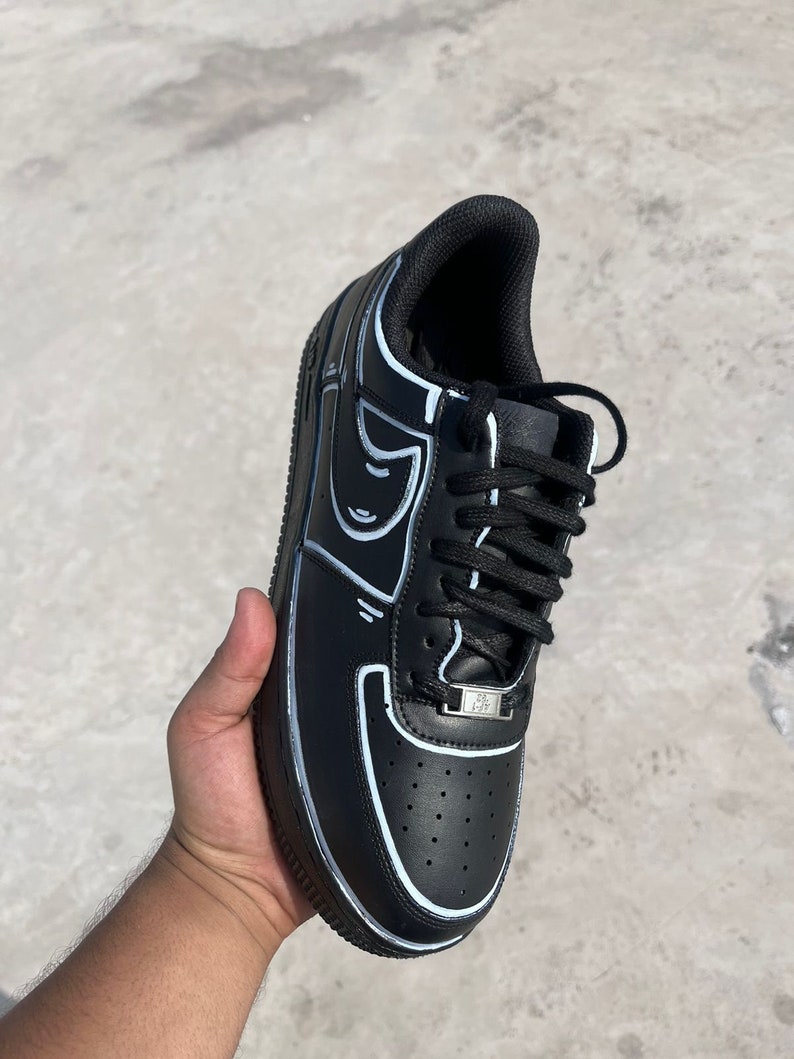 Black Custom Force 1 , Black Air Force 1 , Air Force 1 , Unisex Shoes ...