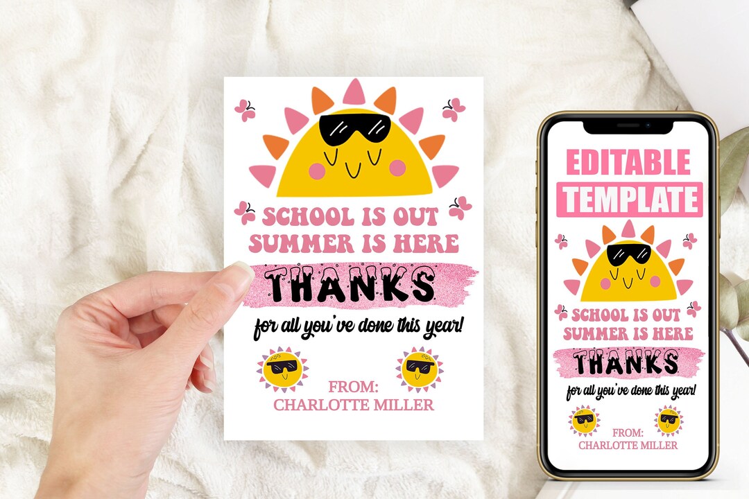 Teacher Appreciation Gift Tags Sunshine Thank You Tag Schools - Etsy