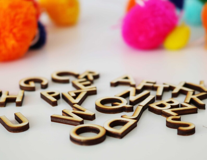 Laser Cut Wooden Alphabet Letter Shapes, Complete Tiny Alphabet Laser ...