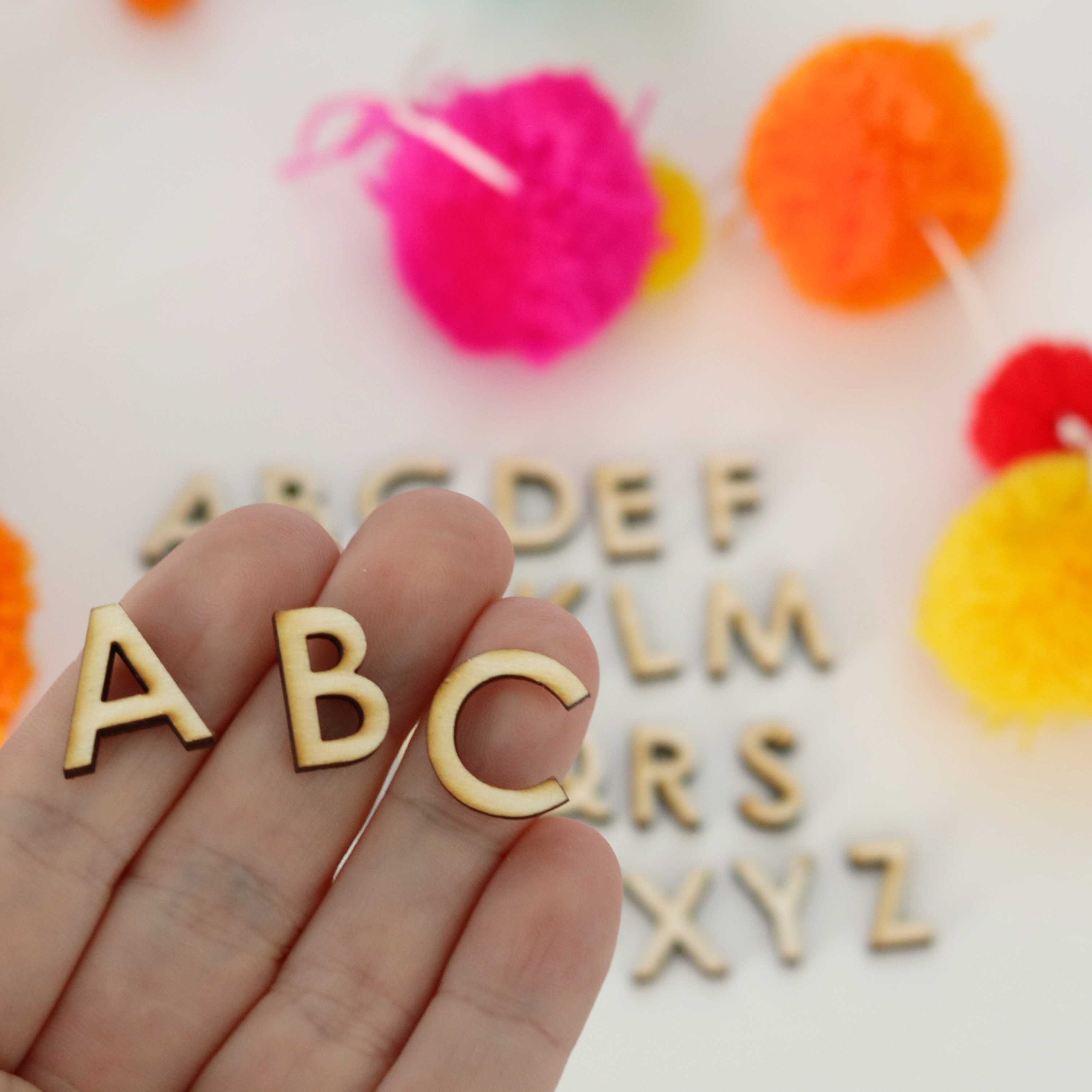 Laser Cut Wooden Alphabet Letter Shapes, Complete Tiny Alphabet Laser ...