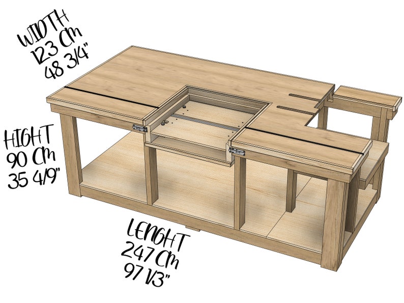 Workbench Plans With Flip-top Miter Saw & Table Saw Integration – Step ...