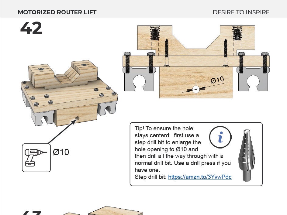 Motorized Router Lift Plans – Imperial & Metric Build, Adjustable for ...