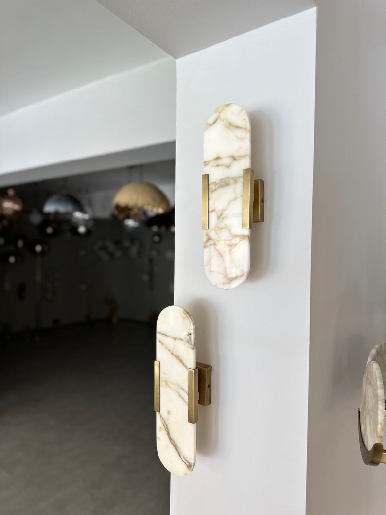 Marble Wall Lamp, Marble Sconce, Marble Lamp, Wall Sconce, Modern Wall ...
