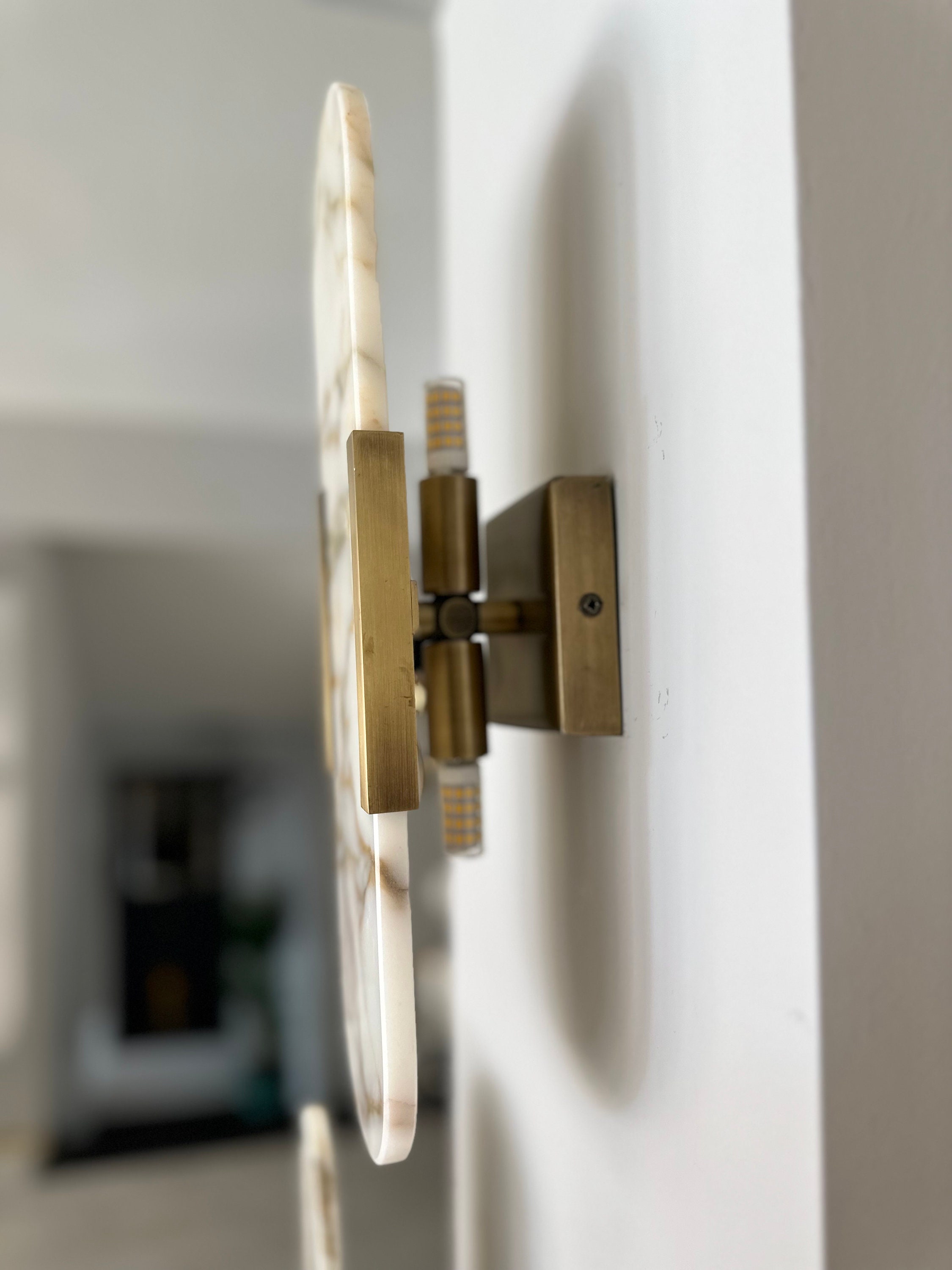 Marble Wall Lamp, Marble Sconce, Marble Lamp, Wall Sconce, Modern Wall ...