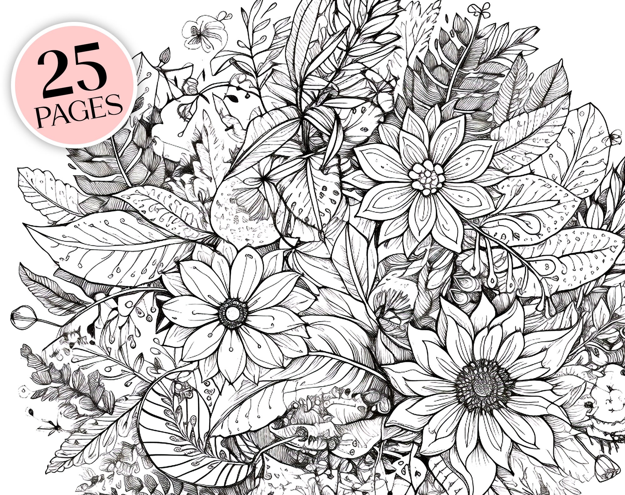 Flower Mandala Coloring Pages Bundle for Adults Volume 7 Printable ...