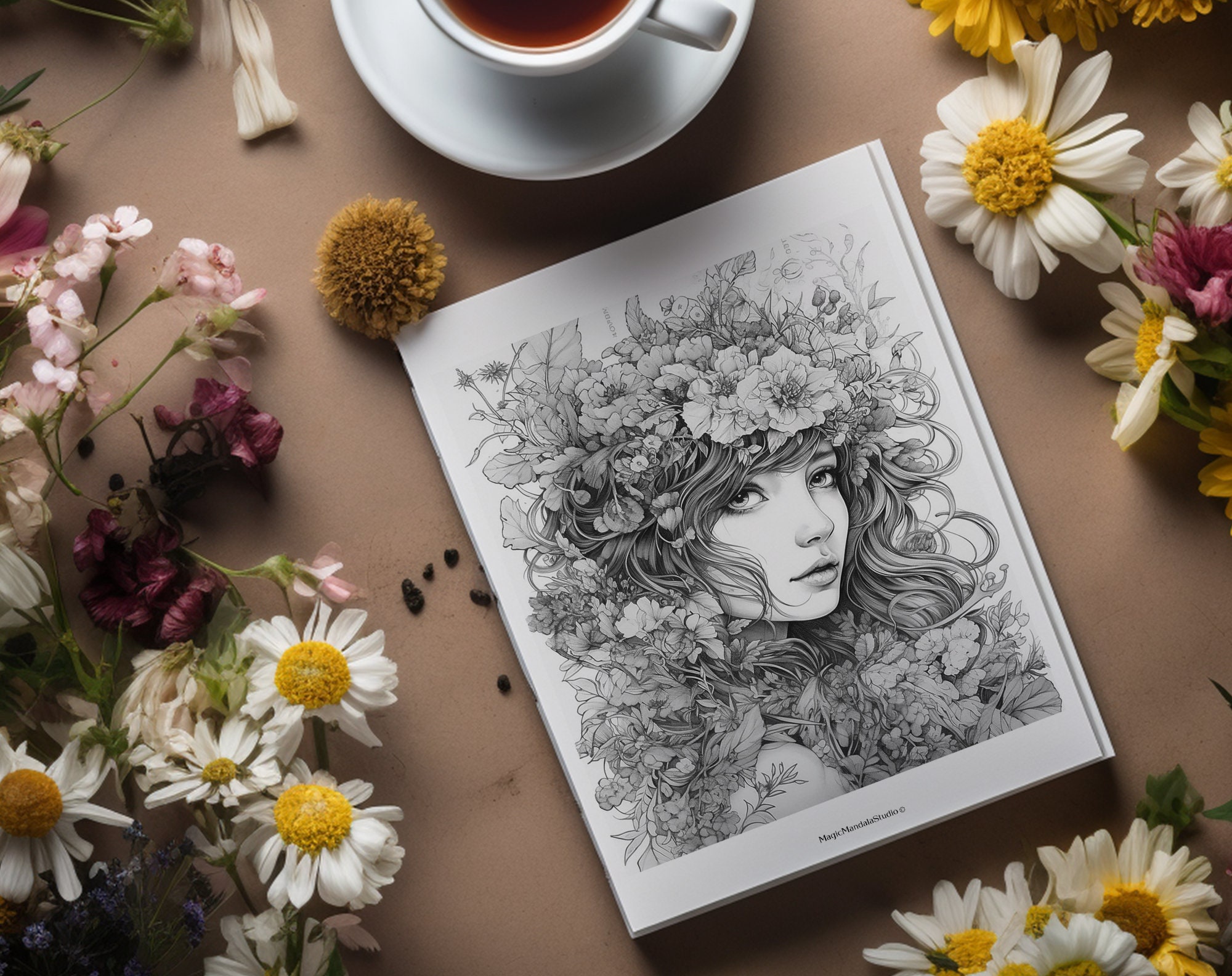 29 Flower Elf Coloring Pages Printable PDF Bundle for Adults and Kids ...