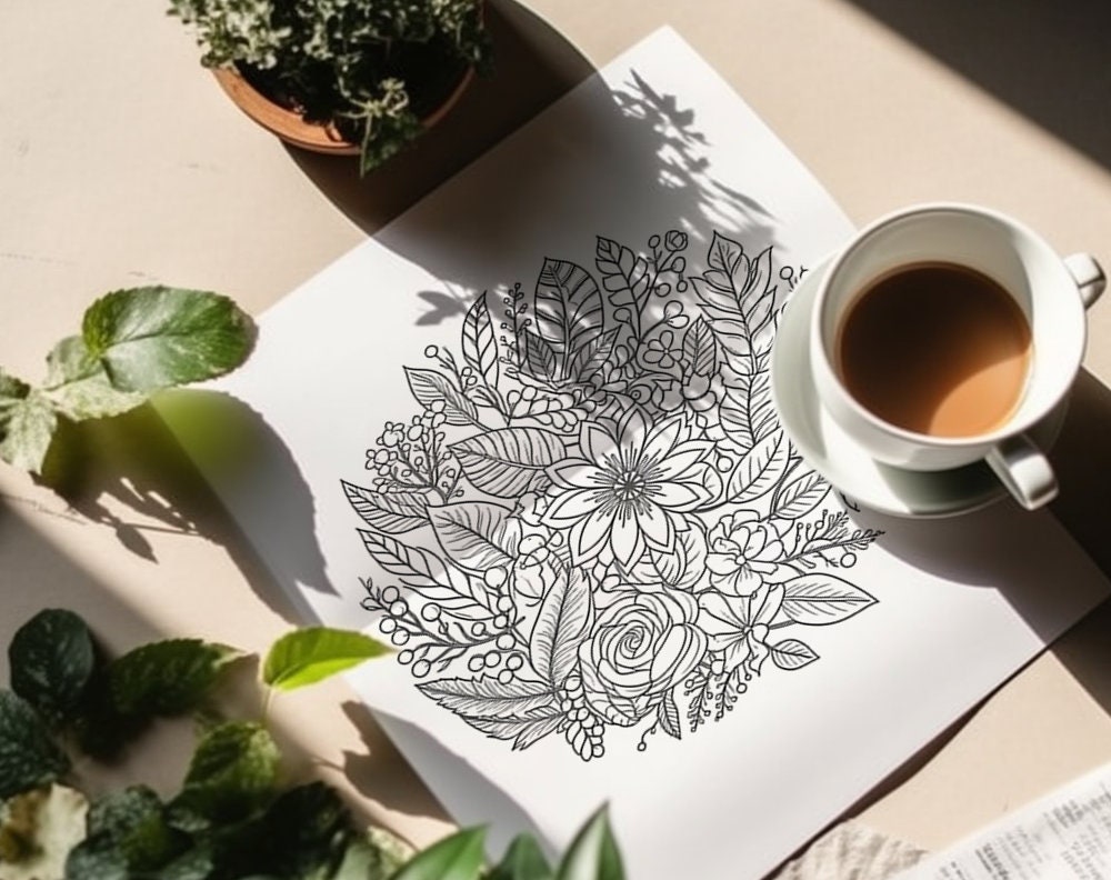 Flower Mandala Coloring Pages Bundle for Adults Volume 1 - Etsy