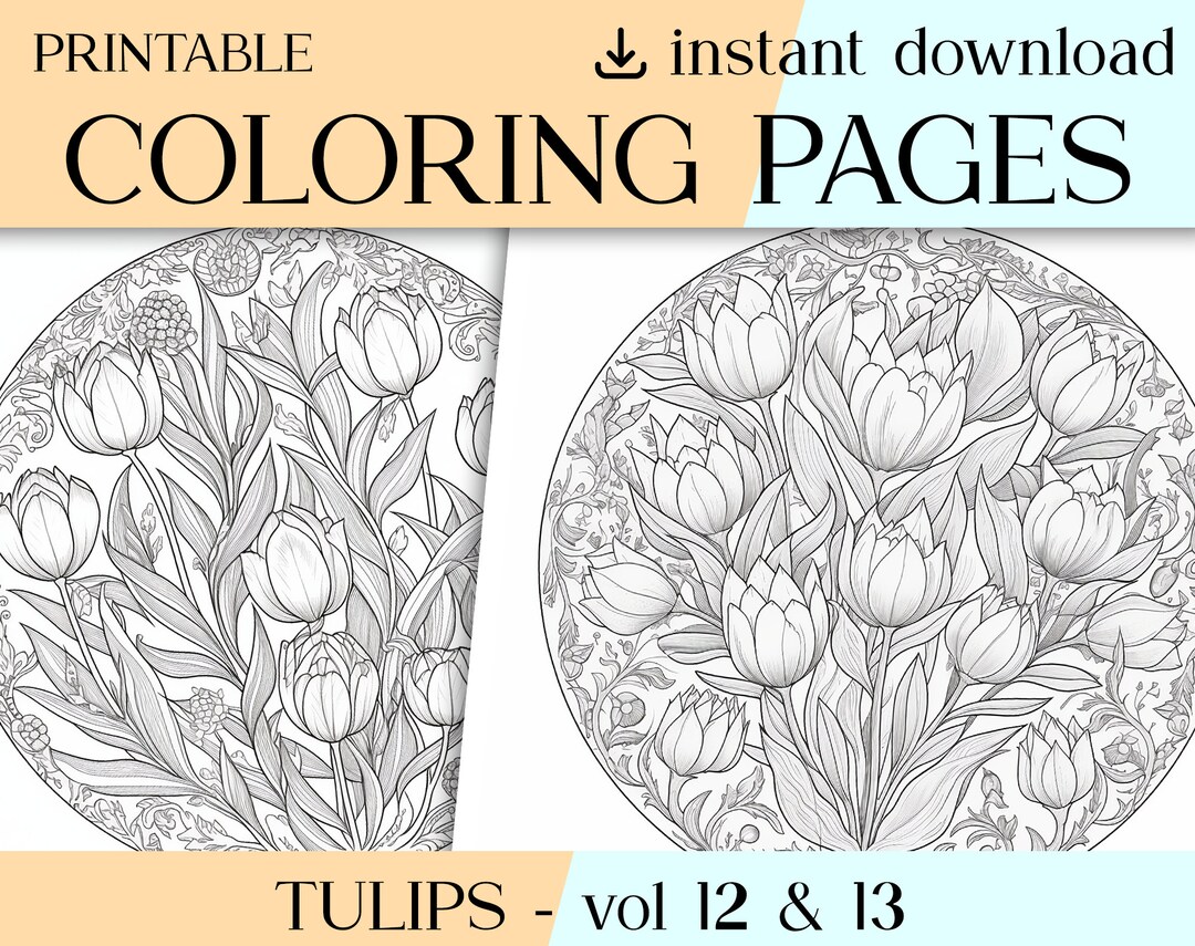 Create a Garden of Calm With 57 Tulip Mandala Coloring Pages ...