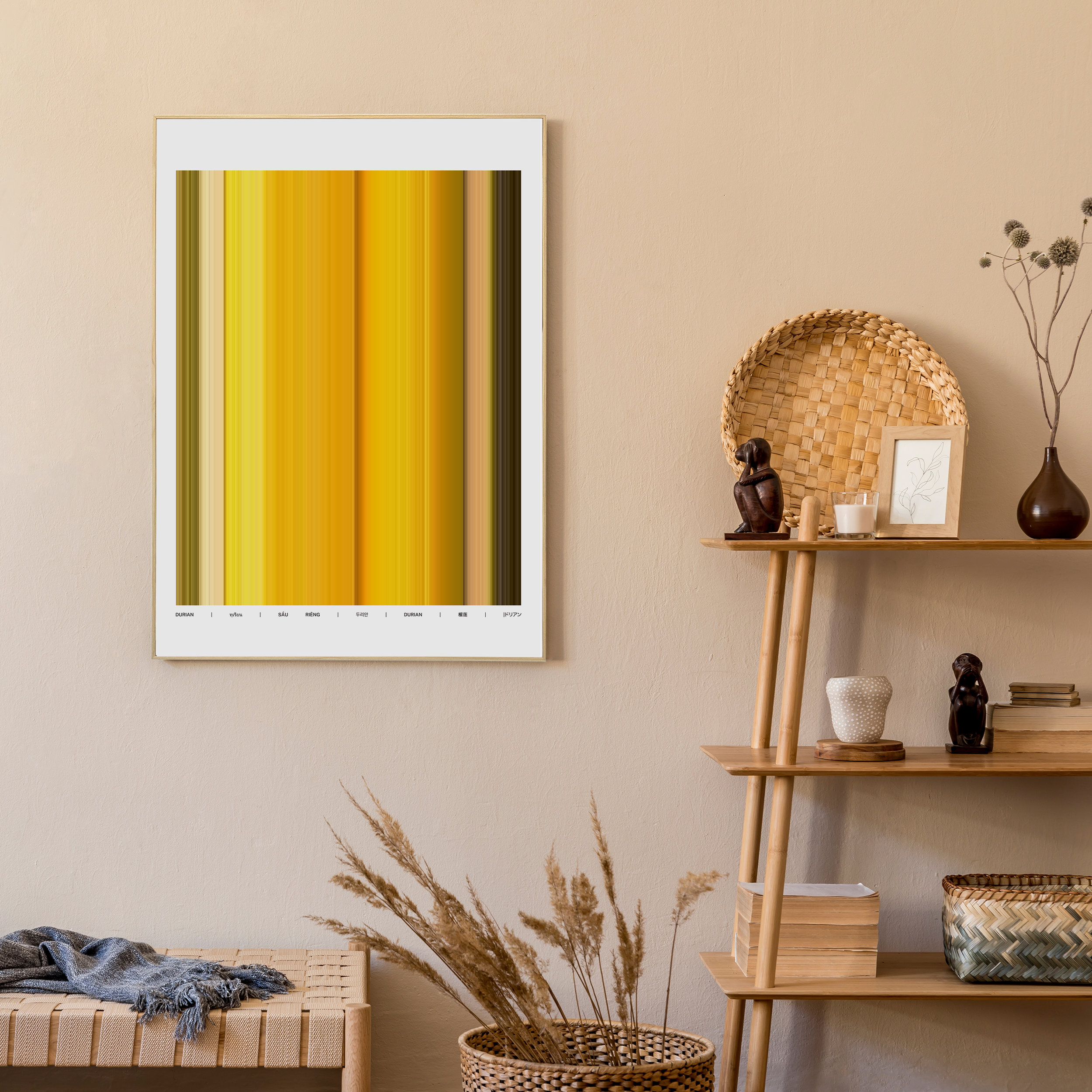 Minimal Durian Color Palette Printable Poster, Tropical Vibe, Colorful ...