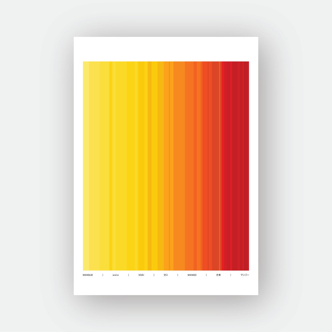 Minimal Mango Color Palette Printable Poster, Tropical Vibe, Colorful ...