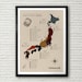 Japanese Whisky Distilleries Decorative Map, Japanese Wall Art Vintage ...