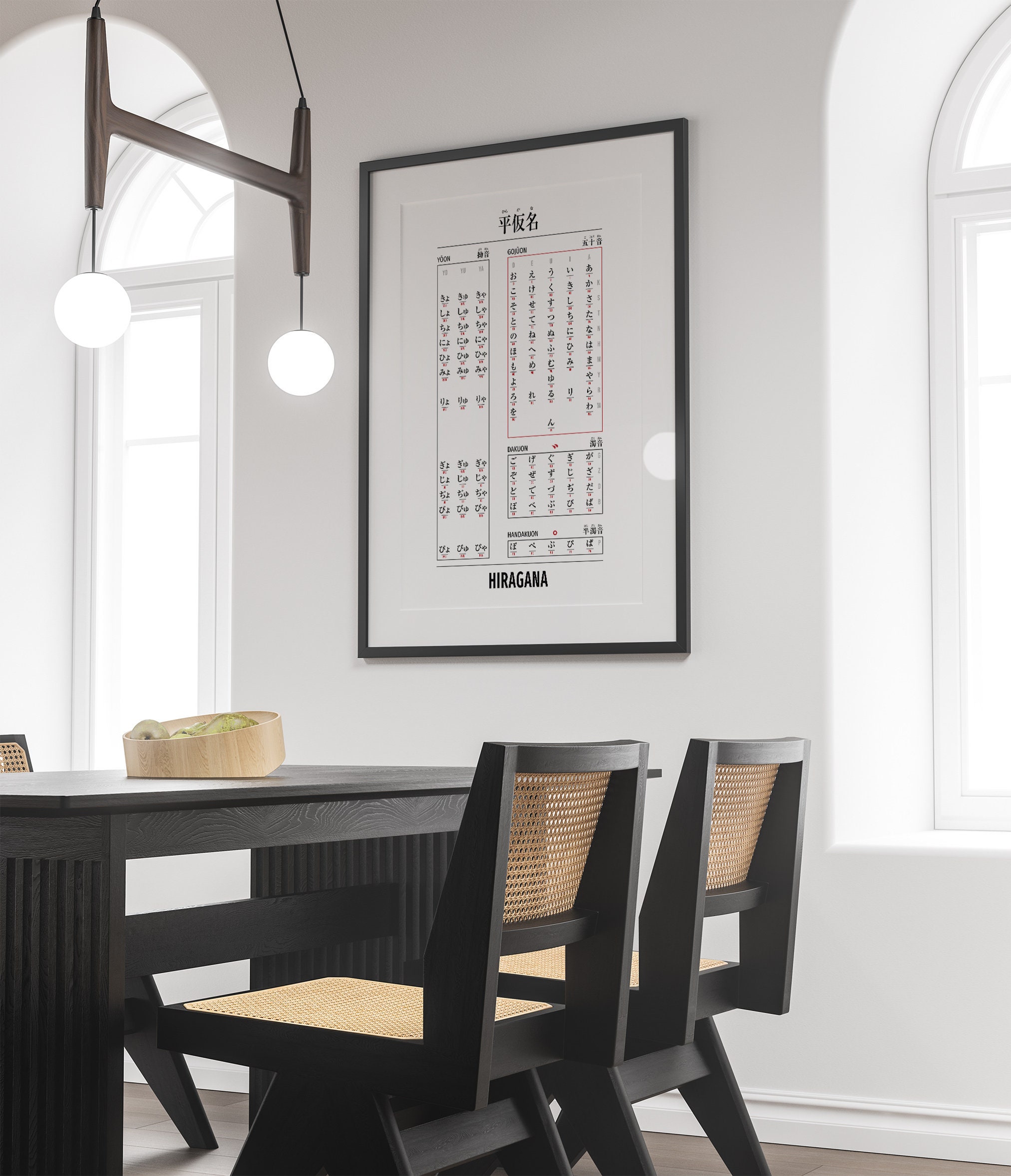 Hiragana Poster Printable, Japanese Alphabet Print, Japan Wall Art ...