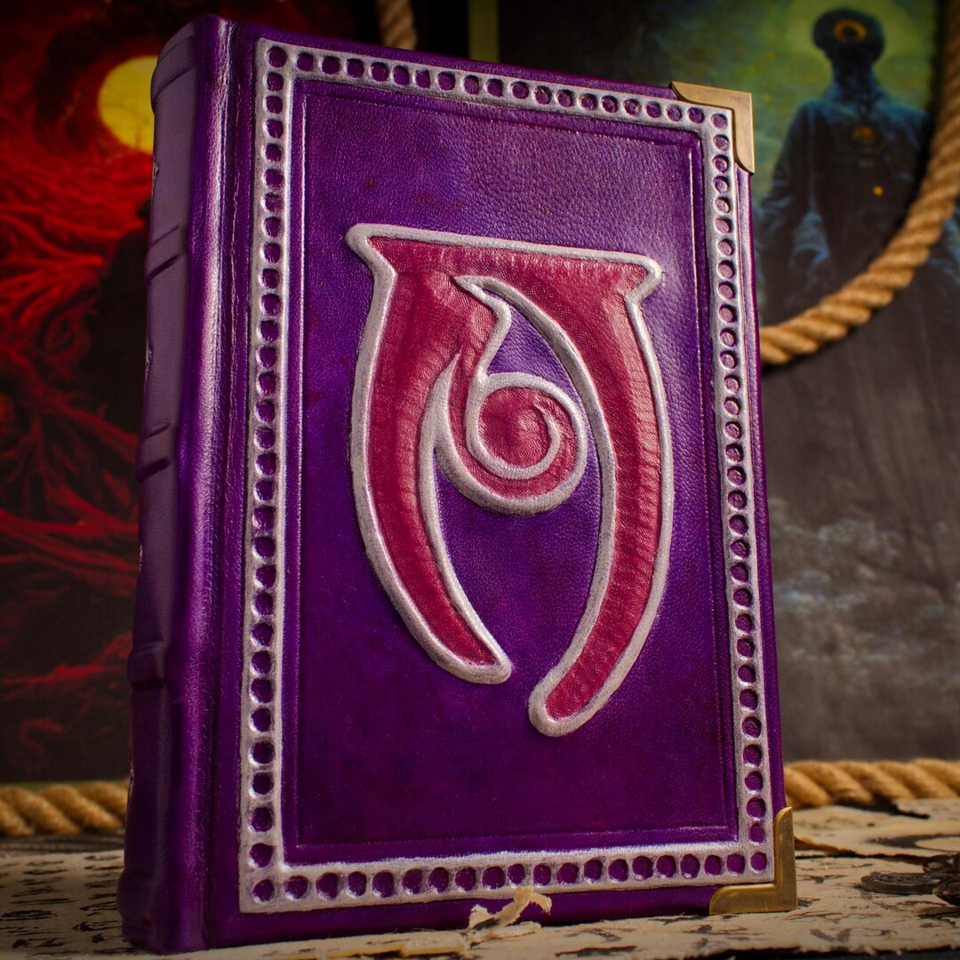 Leather Replica of the Skyrim Magic Book, Book of Oblivion Spells ...