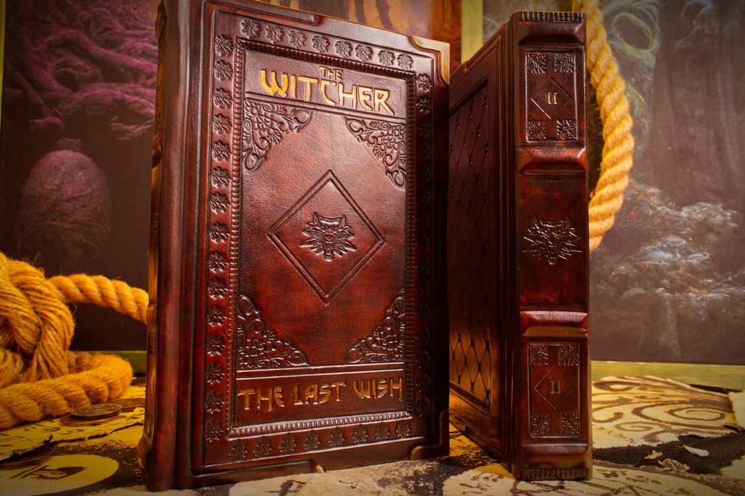 The Witcher Leather Binding, First Two Volumes, Andrzej Sapkowski - Etsy UK