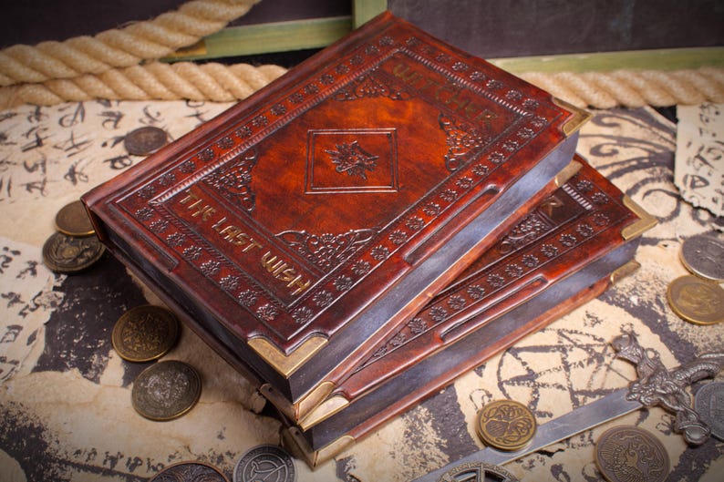 The Witcher Leather Binding, First Two Volumes, Andrzej Sapkowski - Etsy UK