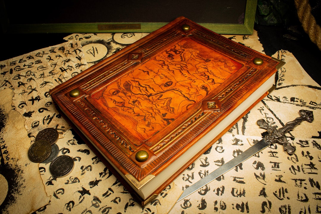 Skyrim Leather Big Notebook, Leather Notebook, Diary, Journal, the ...