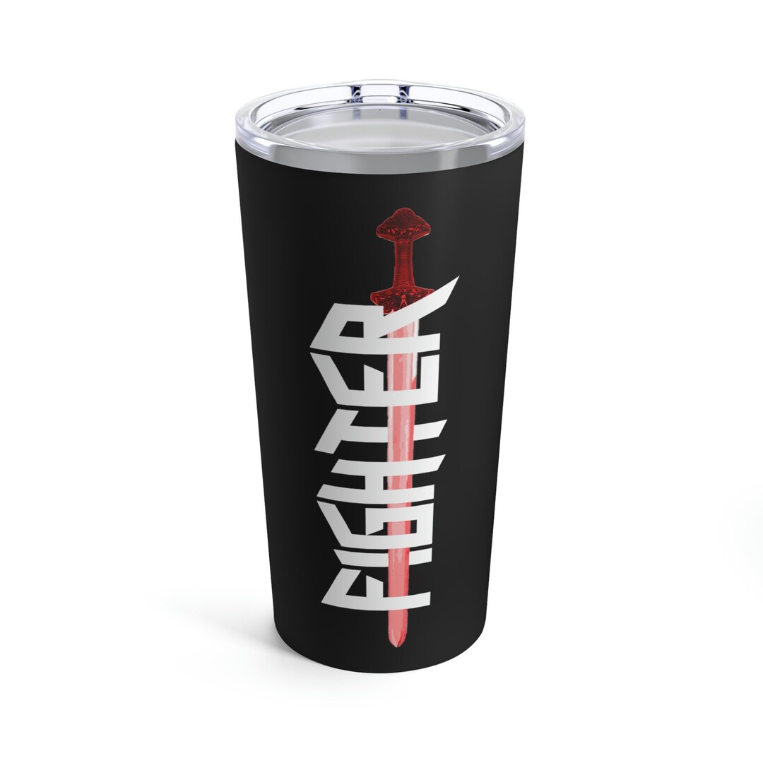 The Steel Slayer Heavy Metal TTRPG Fighter Class Tumbler, 20oz - Etsy