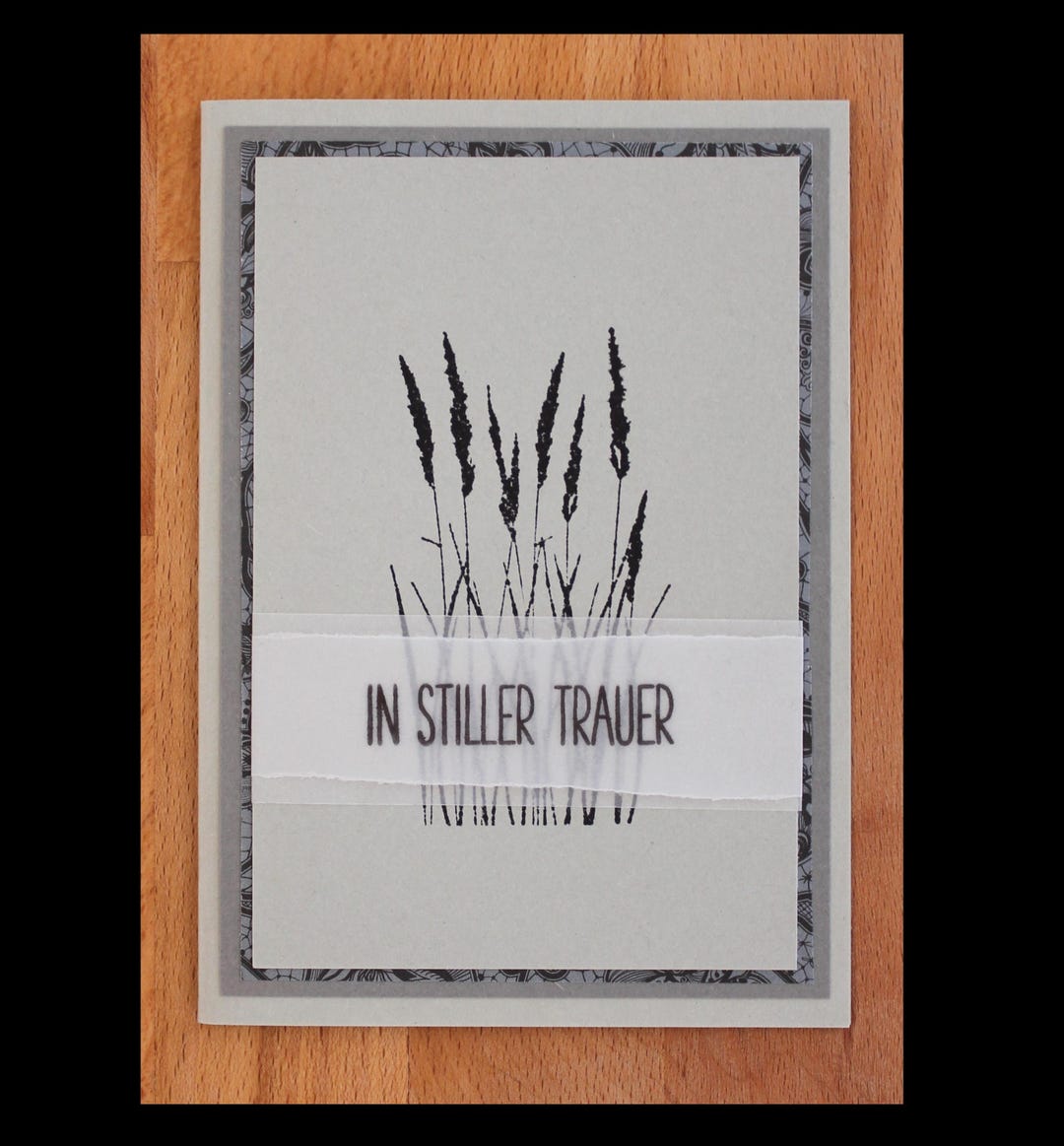 Various Mourning Cards Condolence Cards Grey Black - Etsy