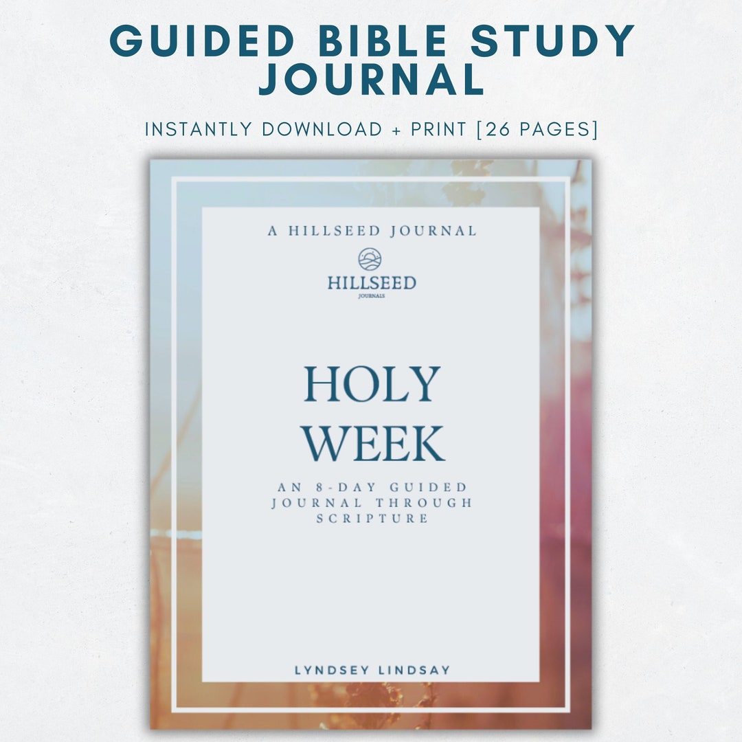 Holy Week Bible Study Journal, 8-day Christian Holy Week Guide, Holy ...