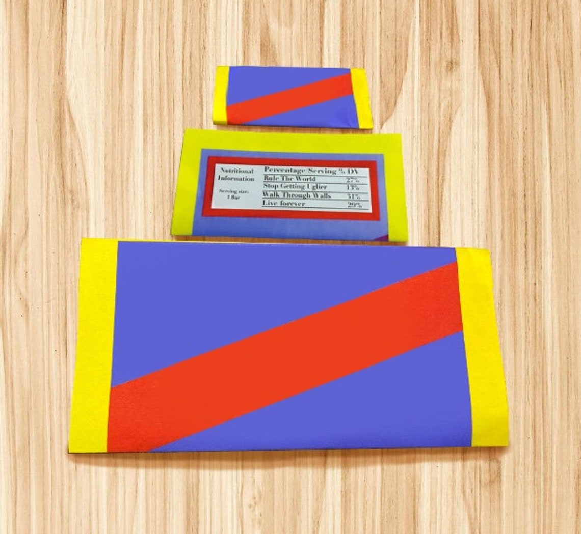 Spongebob Chocolate Bar Wrapper Reference Printable Download - Etsy