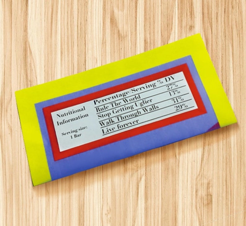 Spongebob Chocolate Bar Wrapper Reference Printable Download - Etsy Ireland