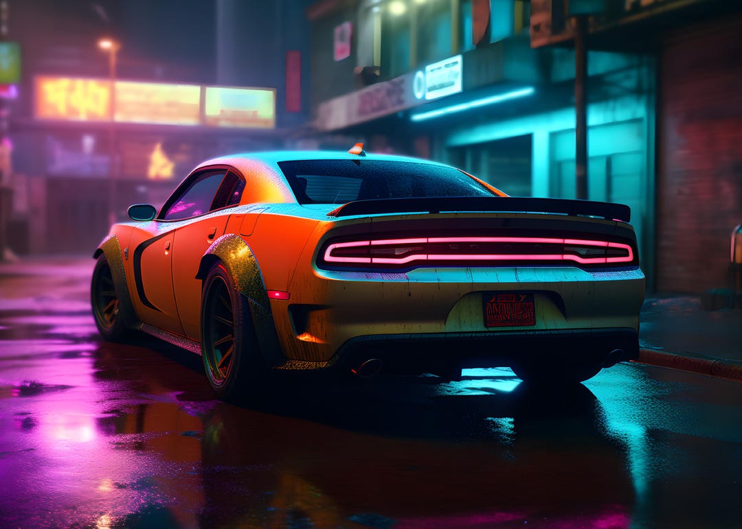 Dodge Challenger Hellcat Poster Downloadable, Dodge Hellcat Poster ...